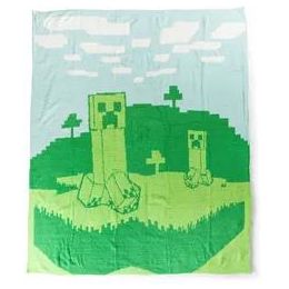 Kinderdecke Minecraft "Minecraft Creeper", gr&uuml;n, B:127cm L:152cm, Polyester, Wohndecken, flauschige Kuscheldecke - 127 x 152 cm Flauschig gestrickt