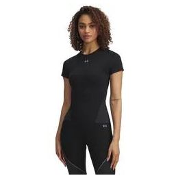 Trainingsshirt Under Armour "UA VANISH SEAMLESS SS", Damen, Gr. M, schwarz, steel, steel, Obermaterial: 90% Nylon, 10% Elasthan, Shirts, elastische Passform, nahtloses Design, atmungsaktiv