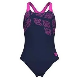 Badeanzug arena "G arena KIKKO SWIMSUIT SWIM PRO BACK", M&auml;dchen, Gr. 152 (146), N-Gr, navy, shocking pink, Obermaterial: 80% Polyamid, 20% Elasthan, Badeanz&uuml;ge Badeanzug, UV-Schutz UPF 50+