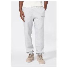 Jogginghose Champion "ICONS Fleece Elastic Cuff Pants", Damen, Gr. L, N-Gr, noxm, Obermaterial: 70% Baumwolle, 30% Polyester, Hosen Jogginghose, mit elastischen B&uuml;ndchen, sportlicher Stil
