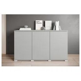 Sideboard OTTO HOME "Kenia, moderne grifflose Kommode mit 3 T&uuml;ren, Breite 120 cm", grau (pallad grau), B:120cm H:69,7cm T:39,5cm, FSC-zertifizierter Holzwerkstoff, Sideboards, Sideboard, Push-to-Open-Fronten, h&ouml;henverstellbaren Einlegeb&ouml;den