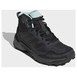 Wanderschuh Adidas TERREX "TERREX EASTRAIL 3 MID CLIMAPROOF", Damen, Gr. 40,5, carbon, core schwarz, semi flash aqua, Synthetik, Textil, Schuhe Wanderschuh, wasserdicht