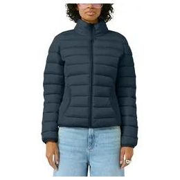 Steppjacke QS, Damen, Gr. L (40), blau, Steppware, Obermaterial: 100% Polyester. Futter: 100% Polyester, unifarben, normal h&uuml;ftbedeckend, Rundhals, elastischer Bund, Jacken Steppjacke, mit Rei&szlig;verschluss