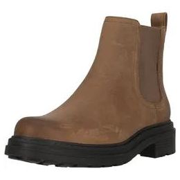 Stiefel Clarks "Orinoco3 Lane", Damen, Gr. 38, braun, Leder, Schuhe Stiefel, mit robuster, langlebiger Stollensohle