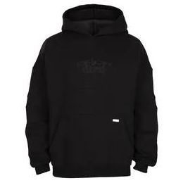 Kapuzensweatshirt DROPSIZE "Dropsize WAVY SEAM HOODIE", Herren, Gr. L, schwarz, 70% Baumwolle, 30% Polyester, Sweatshirts