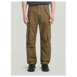 G-Star Raw Cargohose G-STAR "R-3N Regular Straight Cargohose", Damen, Gr. 28, L&auml;nge 32, desert palm, Obermaterial: 100% Baumwolle, Hosen Cargohose