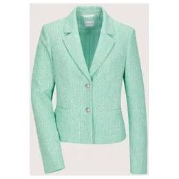 Madeleine Mode Jackenblazer MADELEINE "Blazer Tweed-Blazer mit Paillettenakzenten", Damen, Gr. 38, blau (t&uuml;rkisblau, wei&szlig;, multicolor), Obermaterial: 55% Polyester PES. 20% Baumwolle CO. 20% Viskose CV. 3% sonstige Fasern AF. 2% Elasthan EL., Modern, Blazer, Tweed-Optik
