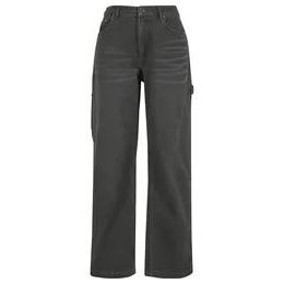 Stoffhose Karl Kani "Karl Kani Karl Kani OG Baggy Workwear Pants", Damen, Gr. XL, US-Gr&ouml;&szlig;en, anthrazit, 98% Baumwolle, 2% Elasthan, unifarben, loose fit, Hosen Stoffhose