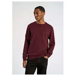 Strickpullover Junk De Luxe "Strickpullover Relaxed Fit", Herren, Gr. XL, dk bordeaux mel, Obermaterial: 80% Wolle, 20% Polyamid, Rundhals, Pullover Strickpullover