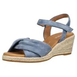 Keilsandalette Gabor COMFORT "Gabor Comfort Sandalen Leder", Damen, Gr. 38, heaven, Leder, Schuhe