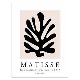 Wandbild Artland "Matisse Komposition - cut-out schwarz", farbe bild(er): schwarz, B:45cm H:60cm, Alu Dibond, Bilder, als Alubild, Leinwandbild, Poster, Wandaufkleber in verschied. Gr&ouml;&szlig;en
