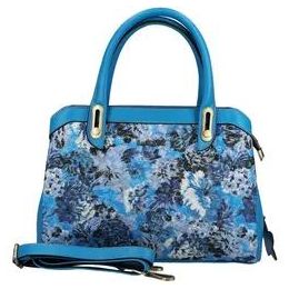 Henkeltasche Laura Vita "Laura Vita Taschen Lederimitat/Textil", Damen, Gr. onesize, blau, Lederimitat, Taschen