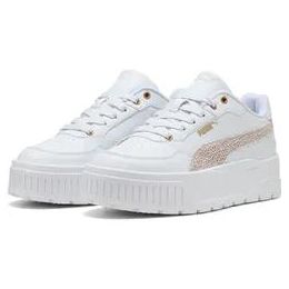 Sneaker Puma "KARMEN II IDOL TOPCAT", Herren, Gr. 37, Puma wei&szlig;, frosted ivory, Synthetik, Schuhe Sneaker, sportlicher Stil, mit Leo-Print, leichte profilierte Gummilaufsohle