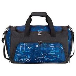 Sporttasche neoxx "Move", Kinder, Gr. B/H/T: 43cm x 26cm x 24cm, blau (next level), Polyester, Taschen Sporttasche, teilweise aus recyceltem Material