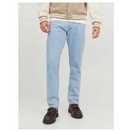 Jack & Jones Loose-fit-Jeans JACK & JONES "JJICHRIS JJORIGINAL SQ 738 NOOS", Herren, Gr. 30, L&auml;nge 32, blau denim, Denim/Jeans, Obermaterial: 100% Baumwolle, unifarben, relaxed fit lang, Jeans, mit Faded-Effekten