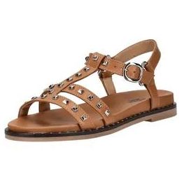Riemchensandale Nero Giardini "Nero Giardini Sandalen Leder", Damen, Gr. 38, cognac, Leder, Schuhe Riemchensandale