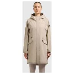 Kurzmantel Khujo "LEAL", Damen, Gr. XXL, moussy beige, Web, 75% Baumwolle, 25% Nylon, unifarben, regular fit h&uuml;ftlang, Raglan&auml;rmel mit Druckknopf, M&auml;ntel Kurzmantel