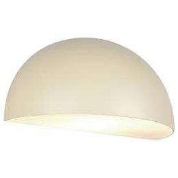 Trio LEUCHTEN Au&szlig;en-Wandleuchte "MAAS, Hauswand Leuchte Downlight kugelf&ouml;rmig Metall Aluminium IP44", sand, 1, H: 14cm, 1 Stk., Leuchten, exkl 1x E27 max 10W, Breite 27cm H&ouml;he 14cm, Leuchtmittel wechselbar