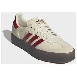 Sneaker Adidas ORIGINALS "SAMBAE", Damen, Gr. 42, cream wei&szlig;, team victory rot, shadow rot, Leder, Schuhe Sneaker