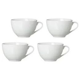 Ritzenhoff & Breker Tasse RITZENHOFF & BREKER "Cappuccinotassen Bianco 300 ml 4er Set wei&szlig;", wei&szlig;, 4 tlg., Porzellan, Trinkgef&auml;&szlig;e, Tasse