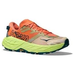 Trailrunningschuh Hoka One One "SPEEDGOAT 7", Damen, Gr. 39, persimmon, neon yuzu, Synthetik, Textil, Schuhe