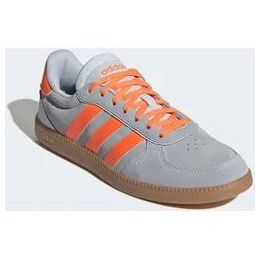 Sneaker Adidas SPORTSWEAR "BREAKNET SLEEK", Damen, Gr. 39, halo blau, lucid orange, gum10, Leder, Synthetik, Schuhe Sneaker