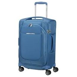 Weichgep&auml;ck-Trolley Samsonite "RE-LITE, verschiedene Gr&ouml;&szlig;en und Farben", Gr. B/H/T: 22cm x 55cm x 35cm 36 l, capri blau, Polyester, Koffer, mit arretierbarem und versenkbarem Druckknopf-Trolleysystem