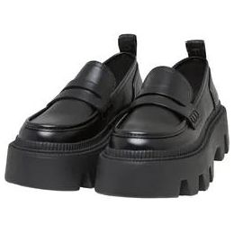 Trainingsschuh Buffalo "Buffalo flora loafer", Damen, Gr. 38, schwarz, unifarben, Schuhe