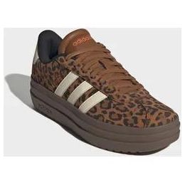 Sneaker Adidas SPORTSWEAR "VL COURT BOLD", Damen, Gr. 38, dusky bronze, cream wei&szlig;, gum5, Leder, Synthetik, Schuhe Sneaker, inspiriert vom Design des Adidas gazelle bold