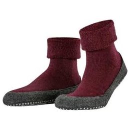 Haussocken Falke "Cosyshoe", Herren, Gr. 45-46, barolo, Merinowolle, Polyamid, normal, Socken, mit Merinowolle & rutschhemmender Sohle, atmungsaktiv