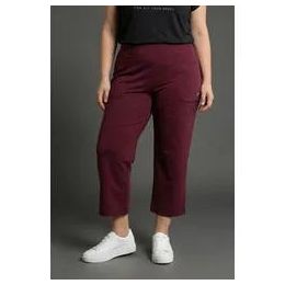 3/4-Hose FAYN SPORTS, Damen, Gr. 58, N-Gr, bordeaux, Single Jersey, Obermaterial: 95% Baumwolle, 5% Elasthan, bequem 3/4-L&auml;nge, Hosen, mit elastischem Bund auch in gro&szlig;en Gr&ouml;&szlig;en