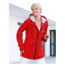 Langjacke Classic Basics, Damen, Gr. 50, rot, 100% Polyester, &Auml;rmelfutter:100% Polyester, unifarben, Jacken Langjacke
