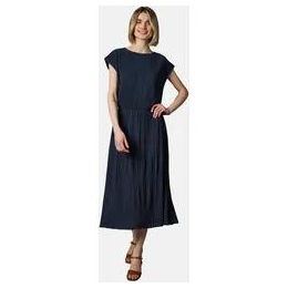 Plisseekleid Ragwear "Galit YOUMODO", Damen, Gr. M (38), Normalgr&ouml;&szlig;en, navy, Material: 65% Polyester, 35% Viskose, figurumspielend ca. Mitte Wade, ohne Ausschnitt, Fledermaus&auml;rmel, Kleider, Lockeres Plissee-Sommerkleid