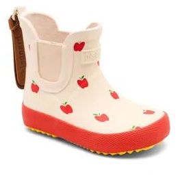 Gummistiefel bisgaard "baby rubber", M&auml;dchen, Gr. 27, apple, Naturkautschuk, gemustert, Schuhe Gummistiefel, Babyschuh mit Stretcheinsatz, Gr&ouml;&szlig;enschablone zum Download