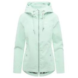 Outdoorjacke Ragwear "Monadde", Damen, Gr. XXL (44), mint, Obermaterial: 100% Polyester. Innenfutter 100% Polyester, figurumspielend h&uuml;ftbedeckend, hoch geschlossener Ausschnitt, &Auml;rmel mit &Auml;rmelschlitz ohne B&uuml;ndchen mit Druckknopf, Jacken Outdoorjacke, Wasserdichte &Uuml;bergangsjacke mit Kapuze
