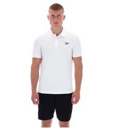 Poloshirt Reebok "BLAZE EMBROIDERED SS POLO SHIRT", Damen, Gr. M, wei&szlig;, Obermaterial: 100% Baumwolle, Rundhals, Shirts