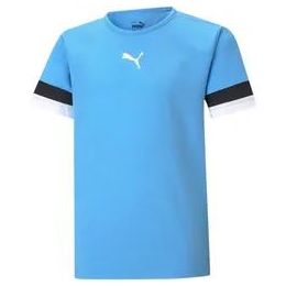 Fu&szlig;balltrikot Puma "TEAMRISE JERSEY JR", M&auml;dchen, Gr. 164, team light blau, Puma schwarz, Puma wei&szlig;, Netz, Obermaterial: 100% Polyester, unifarben, slim fit normal, Rundhals, Trikots Fu&szlig;balltrikot, Fu&szlig;ball, Kurzarm, mit Rundhalsausschnitt, mit DryCELL Technologie