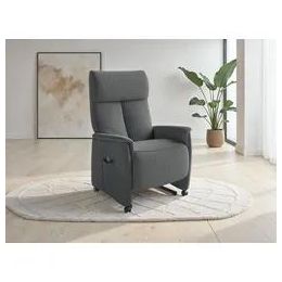 Sit & More TV-Sessel SIT & MORE "Cremona Comfort", grau, B:76cm H:114cm T:84cm, 98% Polyester, 2% Polyamid, Sessel, wahlweise manuell oder elektrischer Funktion mit Akku
