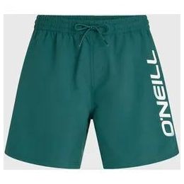 O`Neill Badeshorts O'NEILL "O'NEILL LOGO 16'' SWIMSHORTS", Herren, Gr. XXL, N-Gr, botanical heat, Obermaterial: 100% Polyester, Badehosen Badeshorts, mit Seiten- und Ges&auml;&szlig;taschen, mit Gummibund und Kordelzug