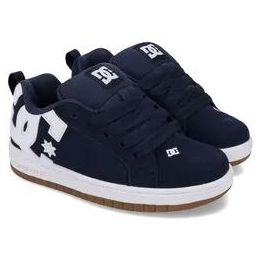 Sneaker DC Shoes "Court Graffik", Kinder, Gr. 5(36), navy, wei&szlig;, gum, Obermaterial:Obermaterial: Leder / Futter: Textil / Au&szlig;ensohle: Gummi;, Schuhe Sneaker