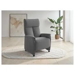 Sit & More TV-Sessel SIT & MORE "Cremona Comfort", anthrazit, B:76cm H:112cm T:84cm, 100% Polyester, Sessel, wahlweise manuell oder elektrischer Funktion mit Akku