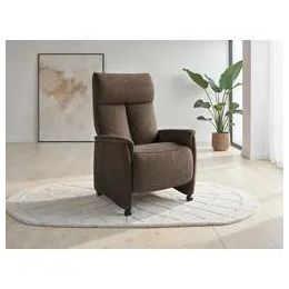 Sit & More TV-Sessel SIT & MORE "Cremona Comfort", braun, B:76cm H:114cm T:84cm, 100% Polyester, Sessel, wahlweise manuell oder elektrischer Funktion mit Akku
