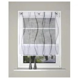Magnetrollo Home Wohnideen "TUDOR", grau, B:100cm H:130cm, Obermaterial: 100% Polyester, Raffrollos, bedruckt