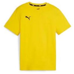 Trainingsshirt Puma "TEAMGOAL CASUALS TEE JR", Jungen, Gr. 164, faster gelb, Puma schwarz, Jersey, Obermaterial: 100% Baumwolle, unifarben, regular fit normal, Rundhals, Shirts, f&uuml;r Jugendliche, Kurzarm, f&uuml;r sportliche Aktivit&auml;ten