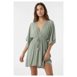 O`Neill Strandkleid O'NEILL "ESSENTIALS TOKEENA COVER UP", Damen, Gr. M (38), N-Gr, marble arch, Obermaterial: 100% Viskose, Kleider Strandkleid, mit Spitzendetails am Ausschnitt, locker sitzender Schnitt