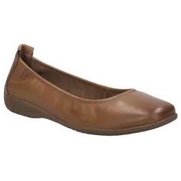 Ballerina Josef Seibel "Fenja 01, camel", Damen, Gr. 44, braun (camel), Obermaterial: 100% Rindsleder Leather cow., Schuhe Ballerina