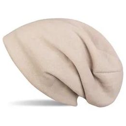 Strickm&uuml;tze styleBREAKER "Feinstrick Beanie Unifarben", Damen, beige, 100% Viskose CV., Modisch, M&uuml;tzen Strickm&uuml;tze