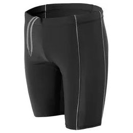 Badehose AQUARTI "Badehose Aquarti Herren Lange Badehose mit Kontrast-Paspel Jammer", Damen, Gr. 3XL, N-Gr, schwarz (schwarz, grau), Obermaterial: 80% Polyamid PA. 20% Elasthan EL., Badehosen Badehose