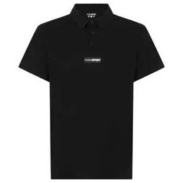Poloshirt Plein Sport "Pique Polo T-Shirt Scratch", Herren, Gr. XL, 02, schwarz, Stoff: 37% Viskose, 30% Acryl, 28% Baumwolle, 5% Elasthan, Shirts