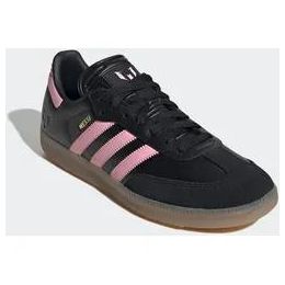 Sneaker Adidas PERFORMANCE "SAMBA MESSI", Herren, Gr. 41, core schwarz, gold metallic, gum4, Leder, Synthetik, Schuhe Sneaker